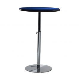 Rent the 30" Round Bar Table w/ Chrome Hydraulic Base, Blue Top | CORT ...