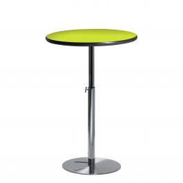Chartreuse Bar Table with Chrome Hydraulic Base | CORT Events