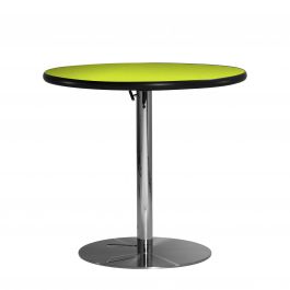 Chartreuse Cafe Table with Chrome Hydraulic Base | CORT Events