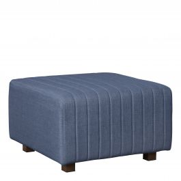 Rent the Beverly Square Ottoman, Ocean Blue Fabric | CORT Events